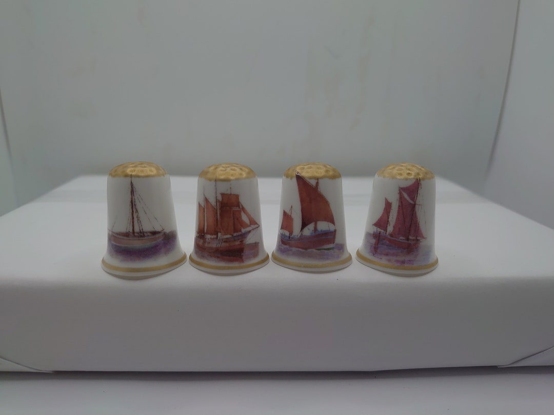 Set of 4 Morning Tide Ships Design Thimbles - Etsy