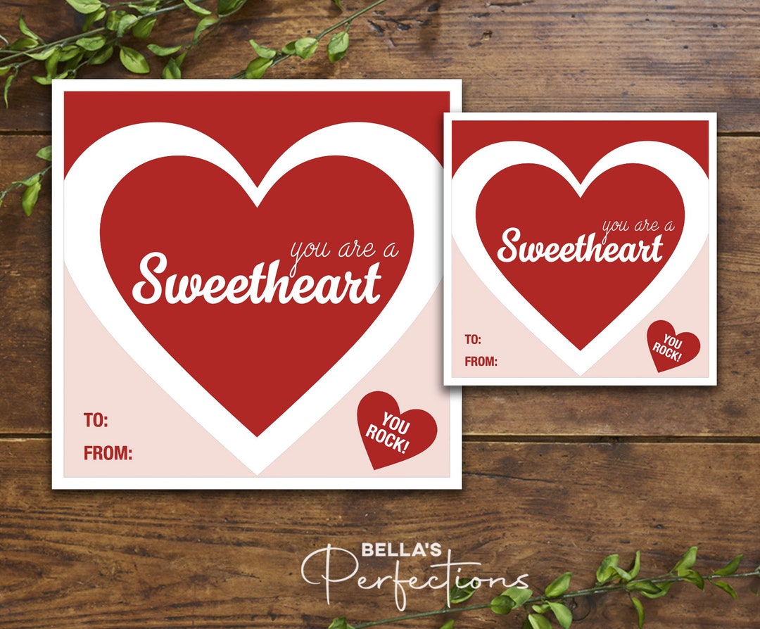 You Are a Sweetheart Valentine's Day Cookie Tag | 2 Sizes Included | 2 ...