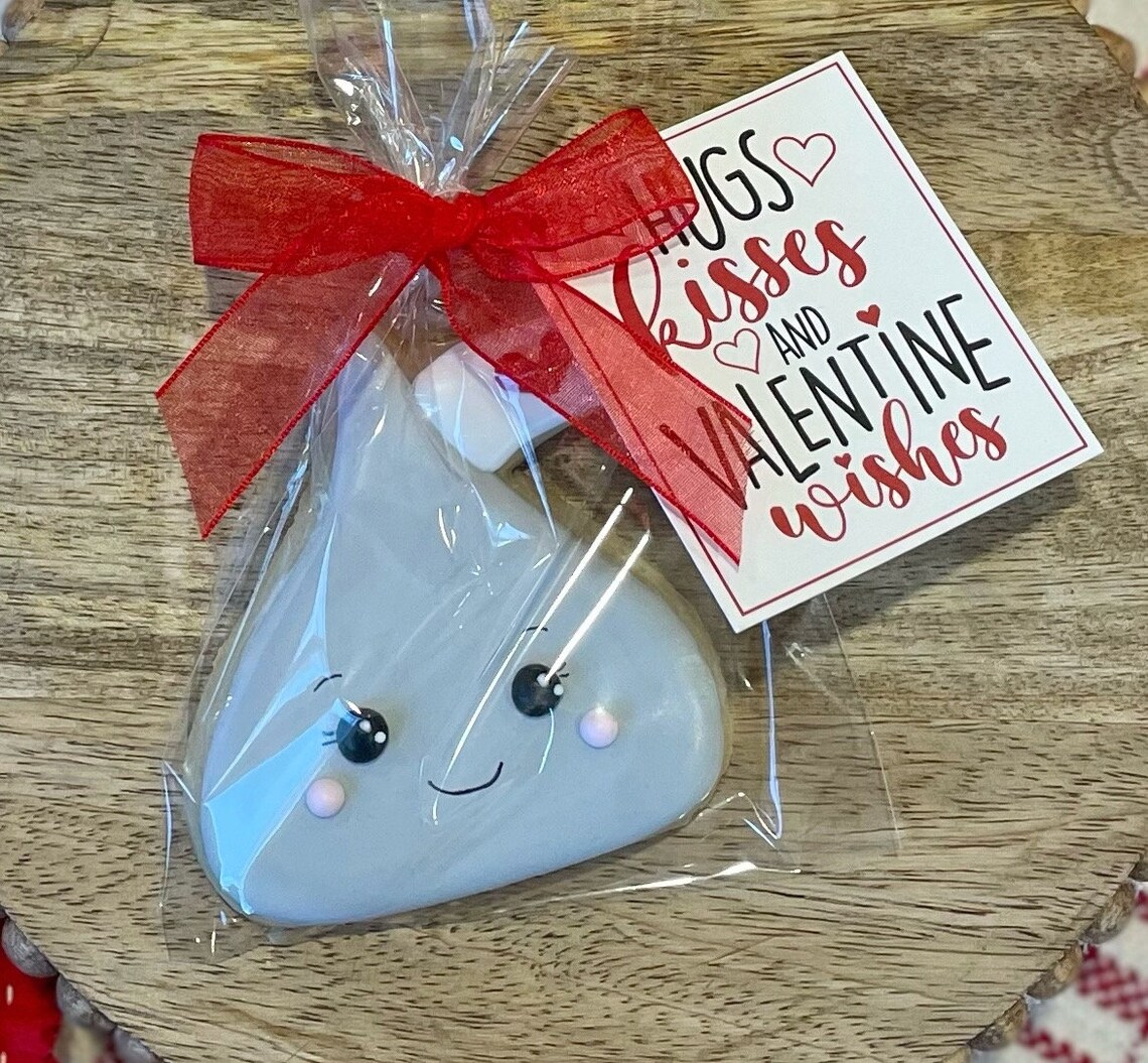 HUGS and Kisses Printable Valentine's Cookie Tag | Hershey Kiss | Gift ...