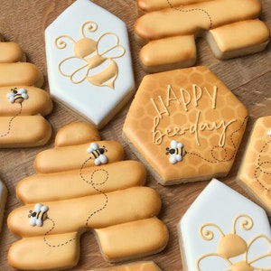Bumble Bee Royal Icing Transfers | Make Your Own | Digital Download | 2 ...