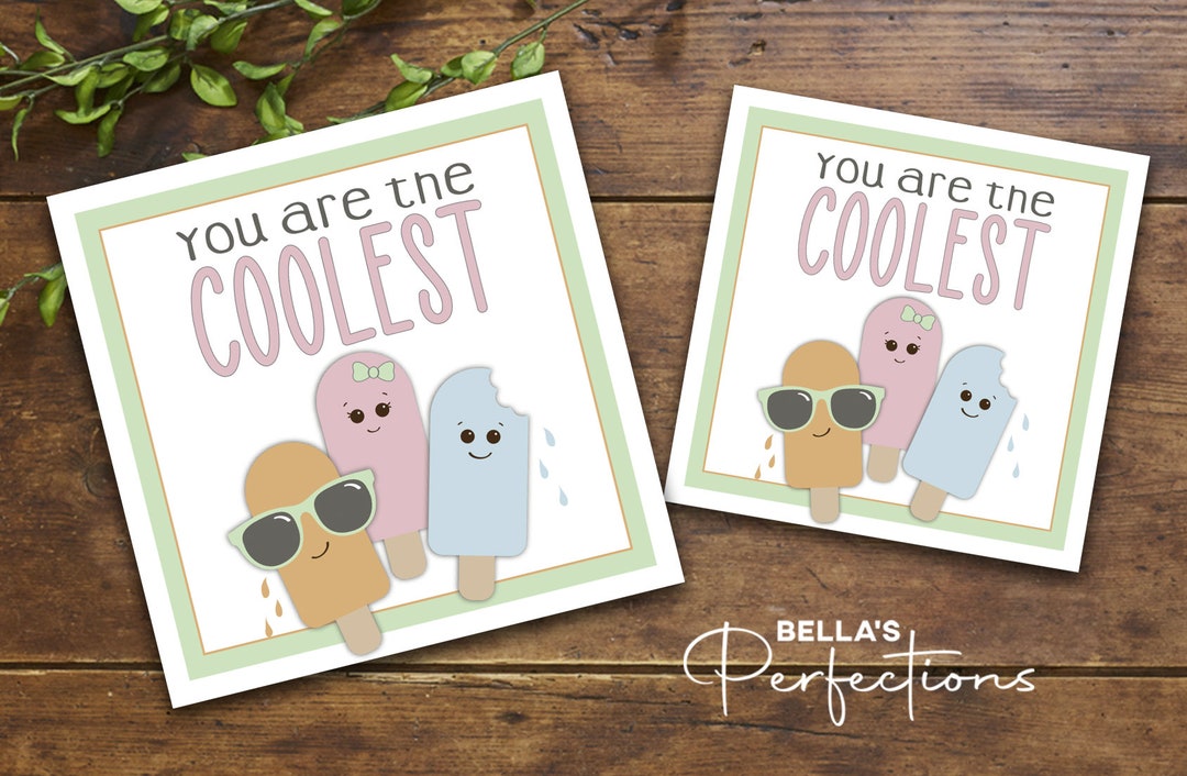 You Are the Coolest Printable Square Tags | Thank You Teacher | 2" and ...