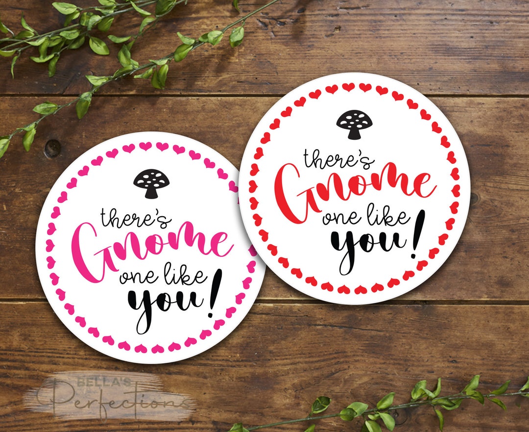 Printable Valentine Tag | There's Gnome One Like You! | Gift Tag | 2.5 ...