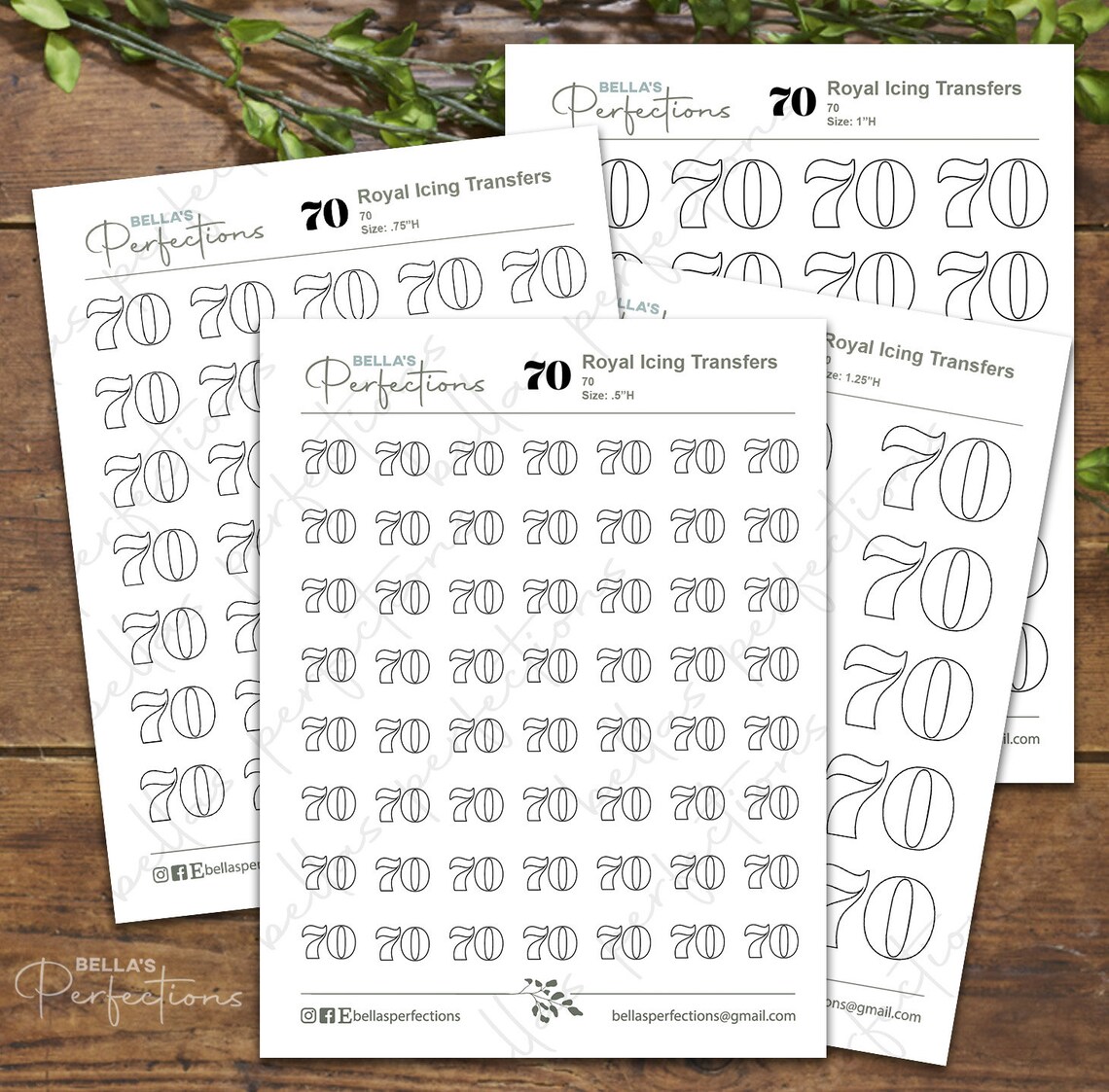 70 Royal Icing Templates | Birthday | Transfer Sheets | Printable | 4 ...