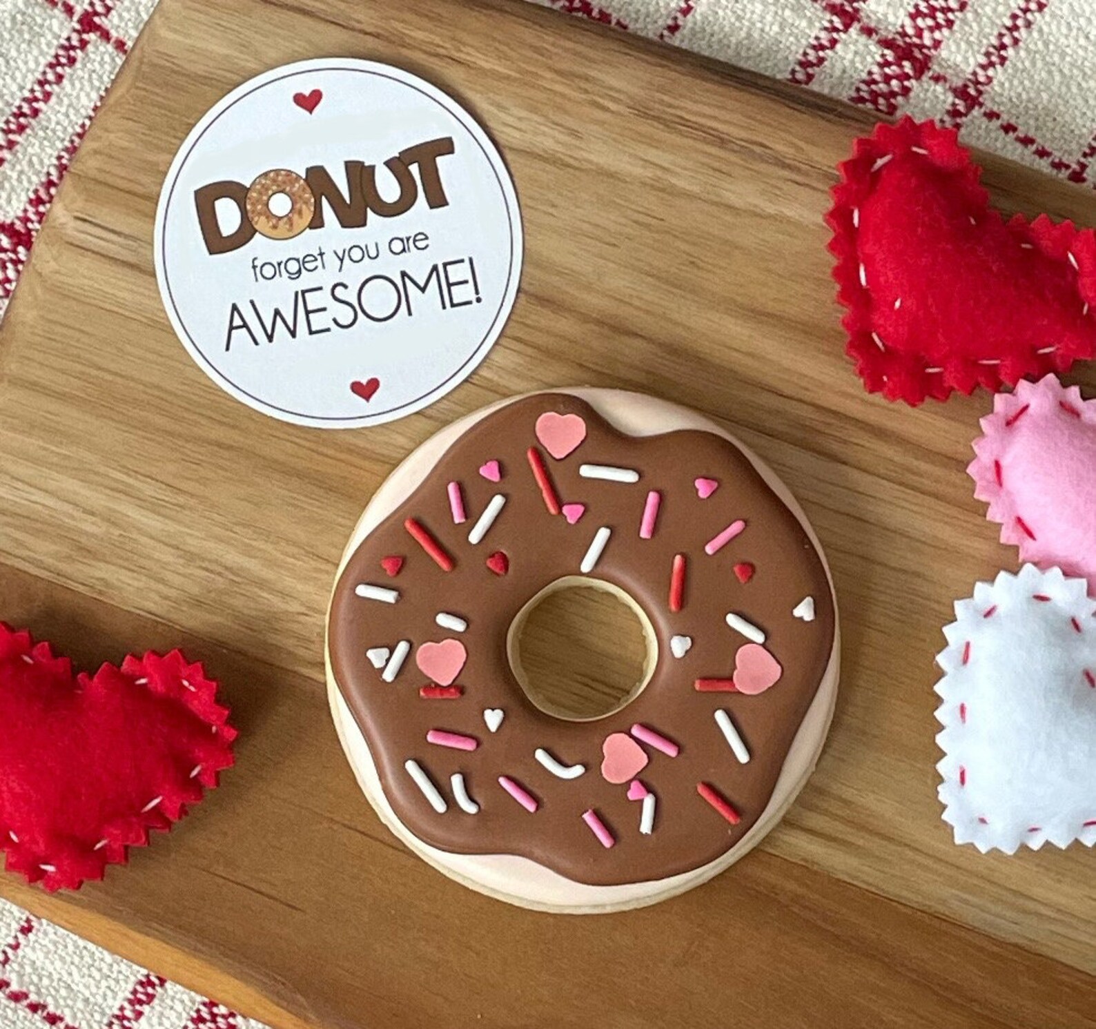 DONUT Forget You Are Awesome Cookie Tag Gift Tag 2 Sizes - Etsy