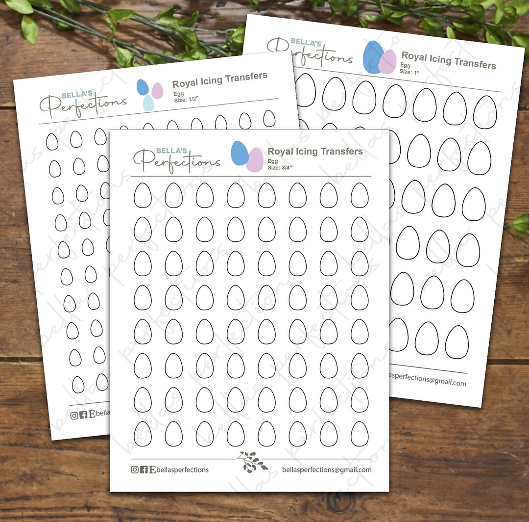 Easter Eggs | Birds Eggs Royal Icing Transfers | Digital Download | 3 ...