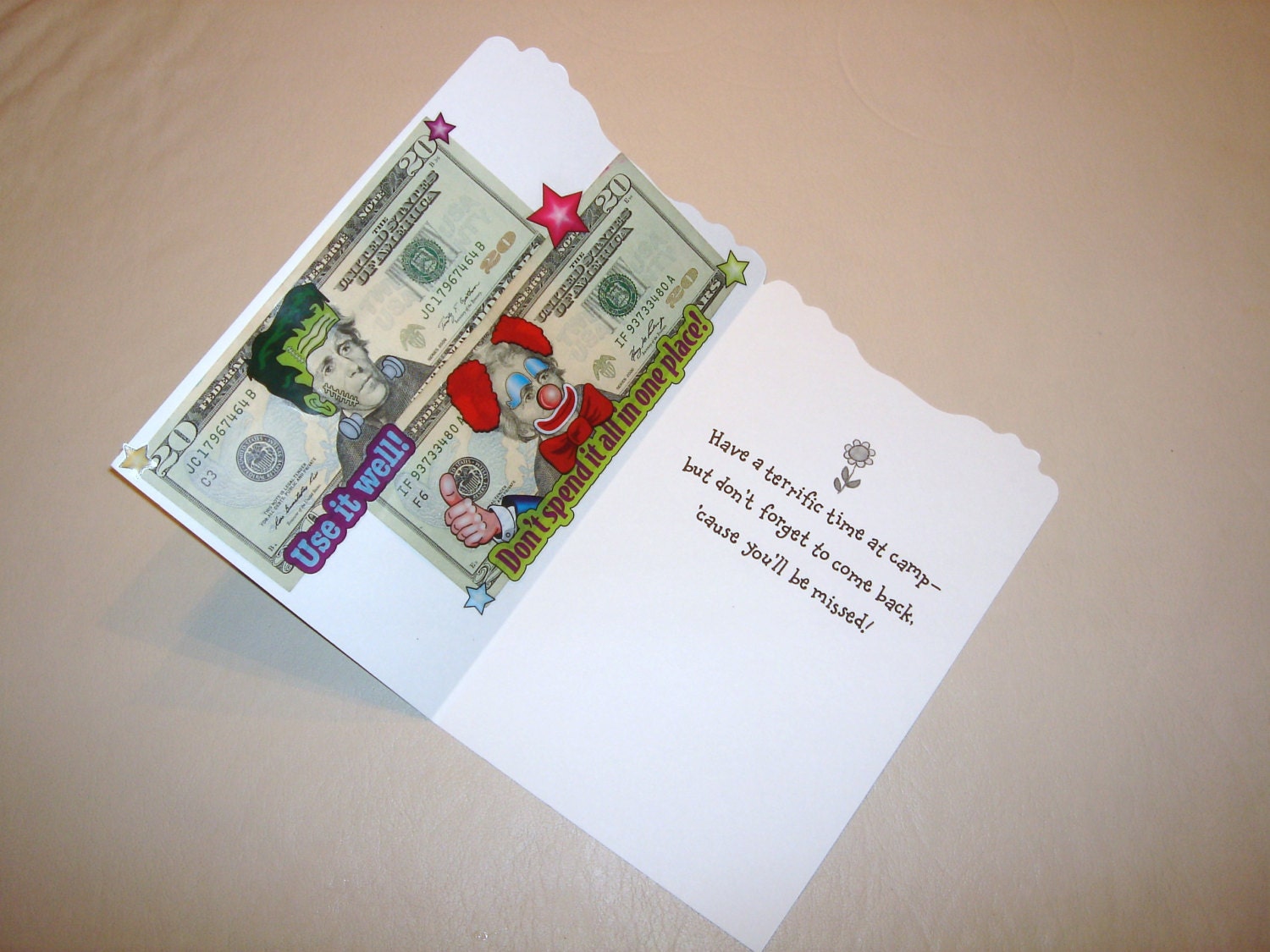 Funny Faces Funny Money Stickers, Apply Directly on Cash in a Greeting ...