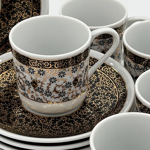 Turkish Arabic Greek Coffee Espresso Cups Set of 6 Gold - Etsy