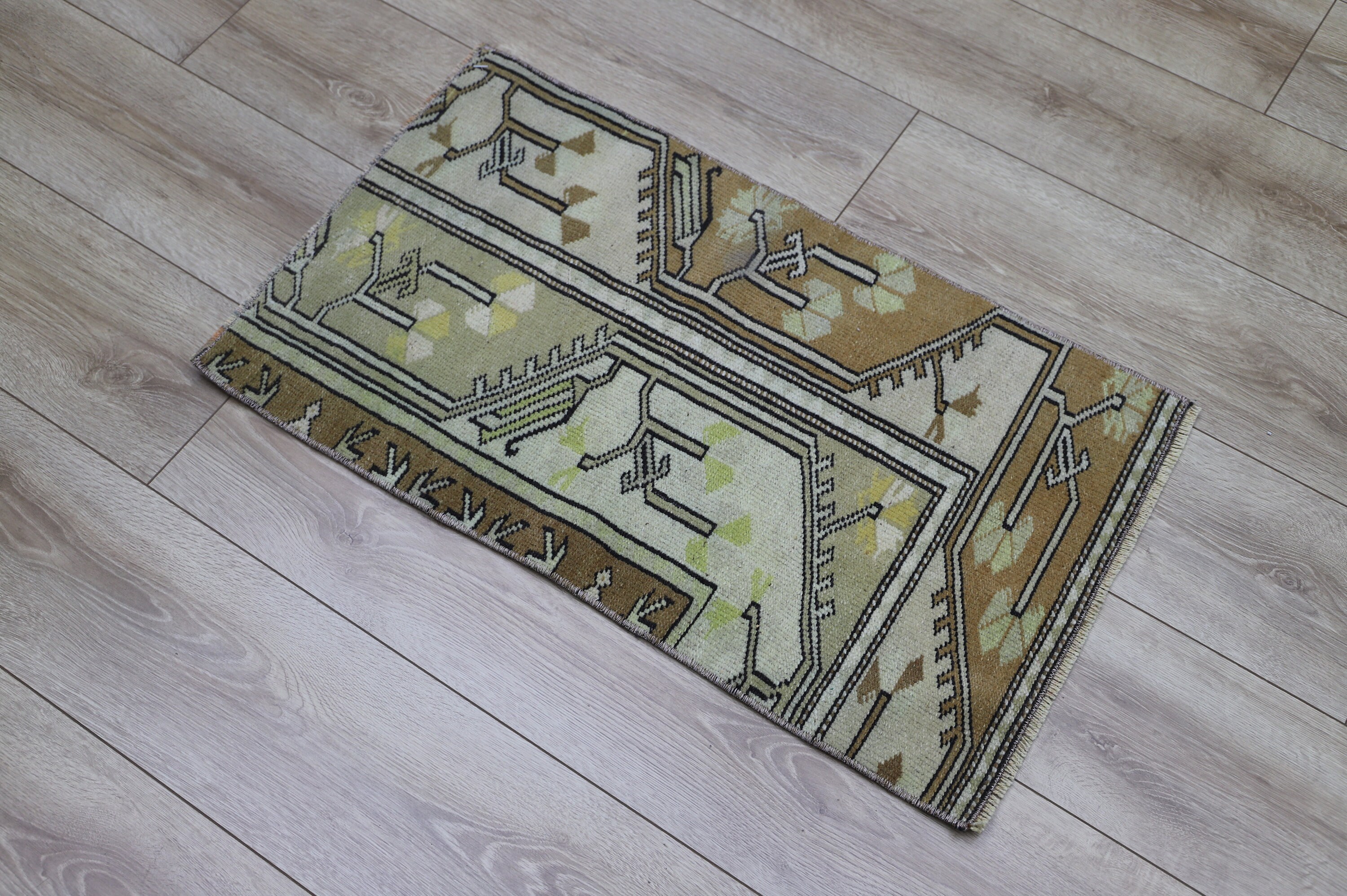 Plants Rug 1.5x3 Ft Ethnic Rug Beige Rug Home Decor Rug - Etsy