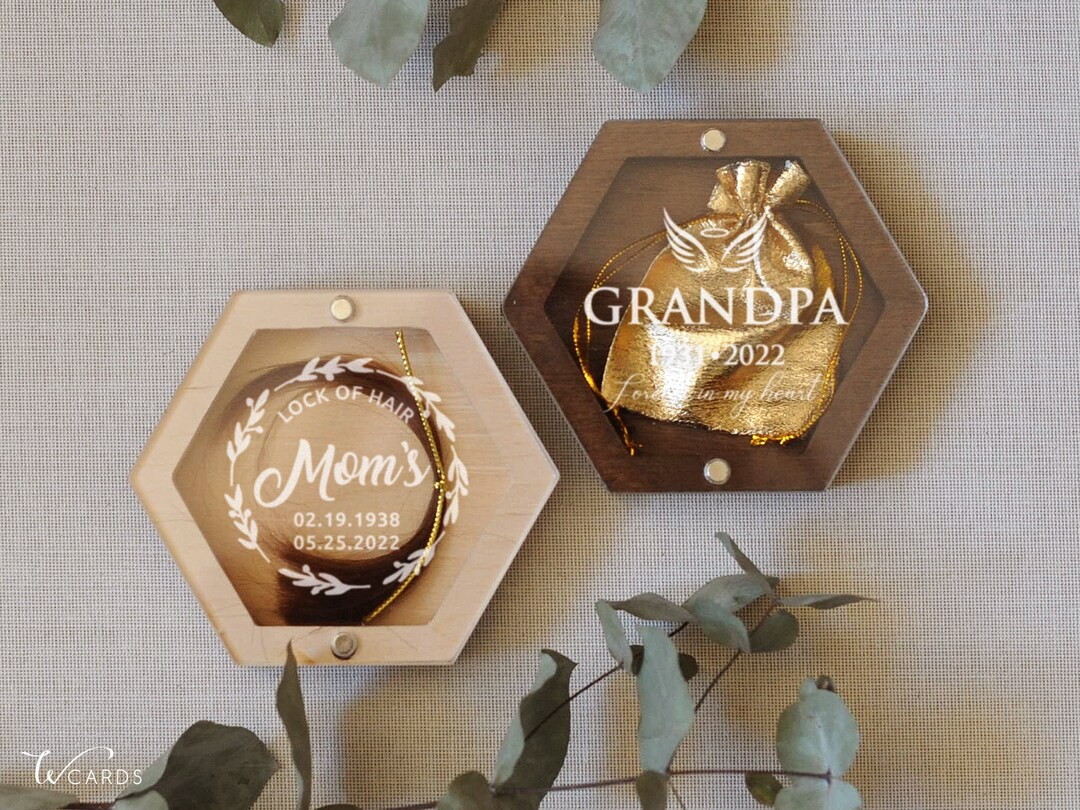 Bereavement Gift for Loss of Mother Lock of Hair Keepsake, Small ...