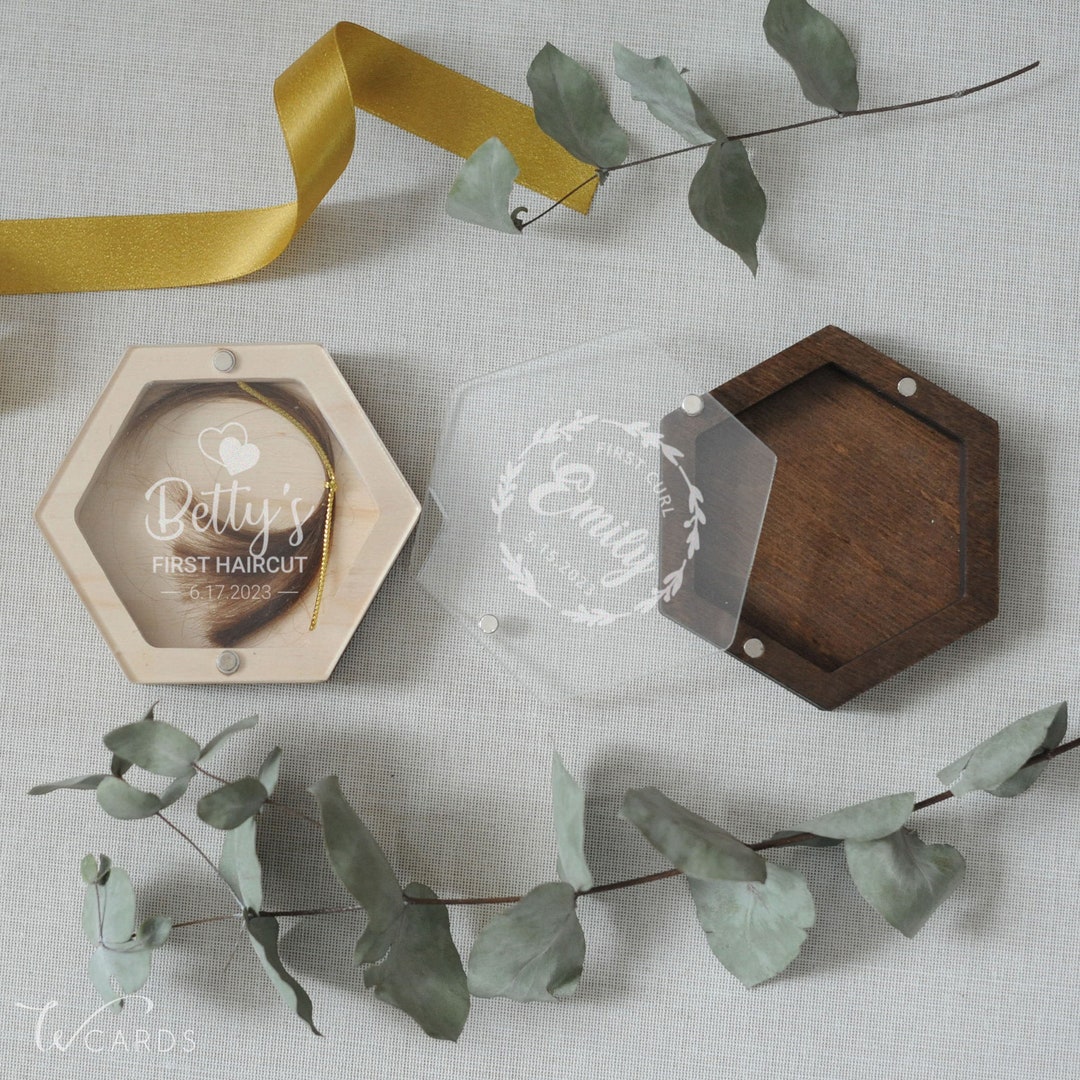 Baby Hair Keepsake, First Haircut, First Curl Keepsake Box, First Lock ...