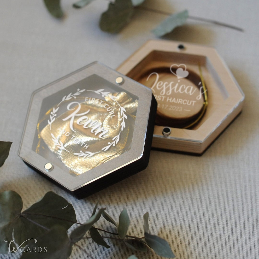 First Haircut Keepsake Box, Baby's First Curl, Baby's First Lock of ...