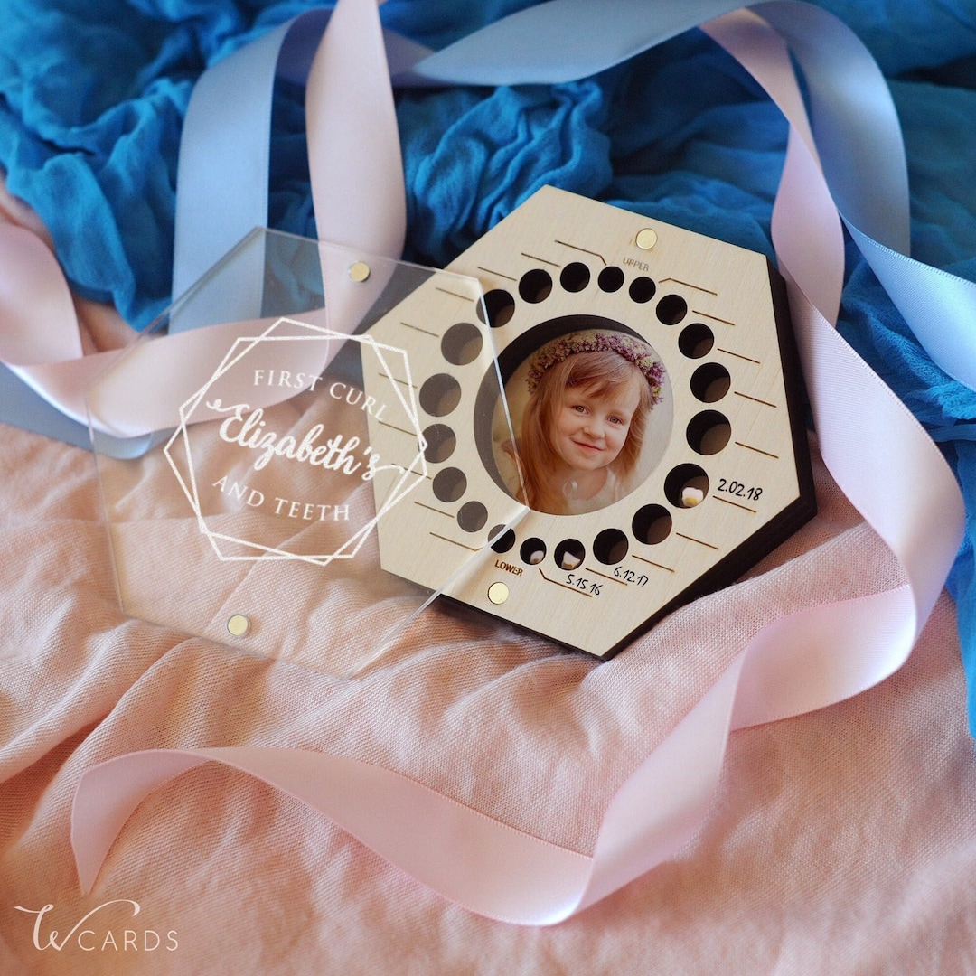 Tooth Fairy Box Baby Tooth Keepsake Box, First Haircut Box Teeth Box ...