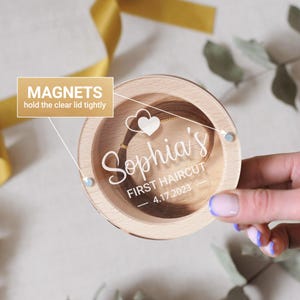 First Lock of Hair Keepsake, Tooth Fairy Box, Baby First Haircut and ...