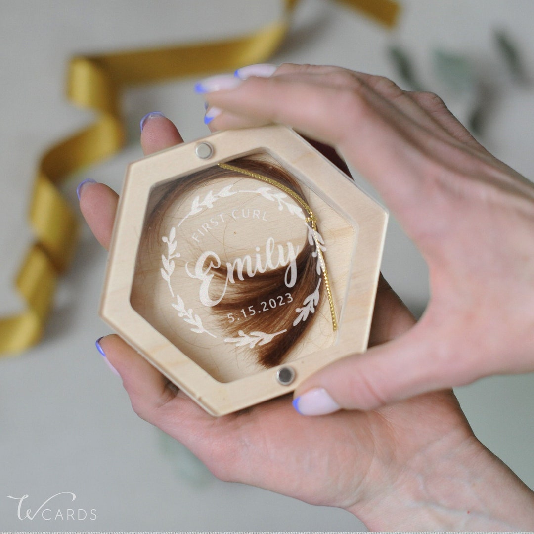 Baby First Tooth and Curl Keepsake Box, First Haircut Keepsake, Baby ...