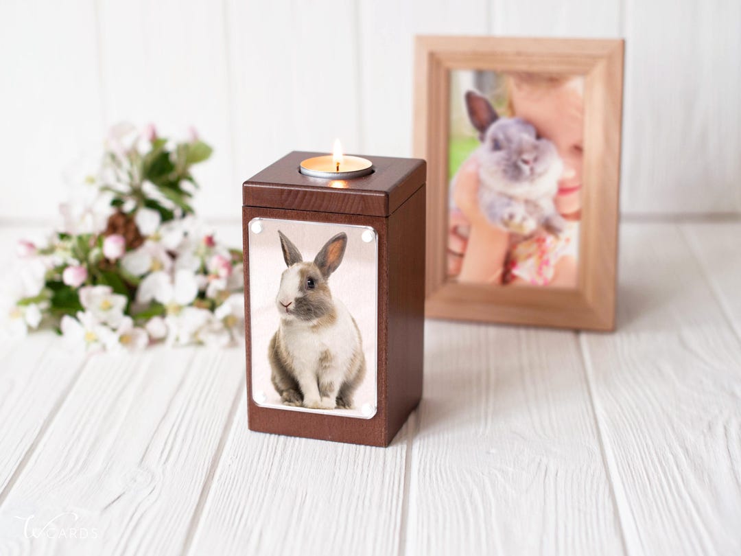 Personalized Rabbit Urn - Custom Pet Memorial Rabbit Urn - Small ...