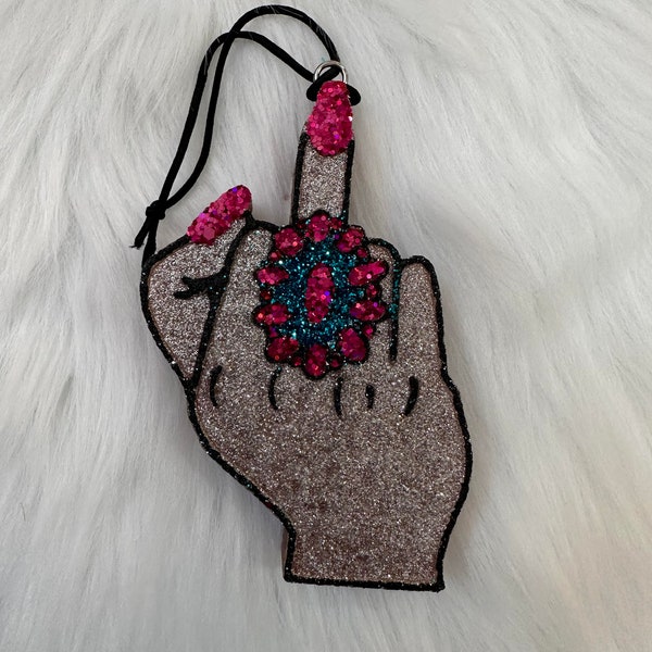 Sparkle Middle Finger - Etsy