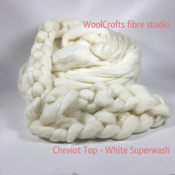 Cheviot Top British White superwash | Etsy