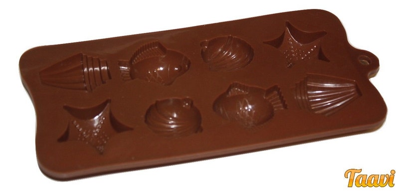 Taavi Sea Shell Silicone Mold candy, Chocolate, Ice Cubes, Finger Jello ...