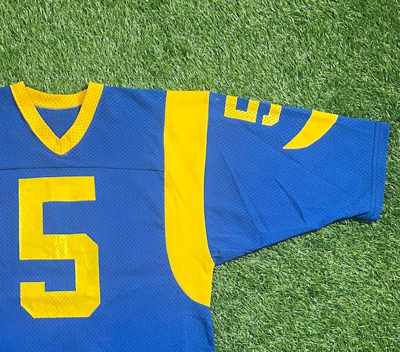 Vintage Los Angeles Rams Jersey Sand Knit Made USA Si… - Gem