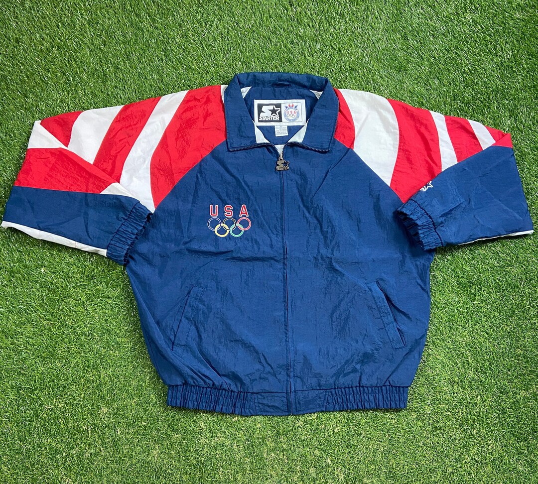 Vintage Olympic Games USA Windbreaker Jacket Starter Size Xtra Large ...