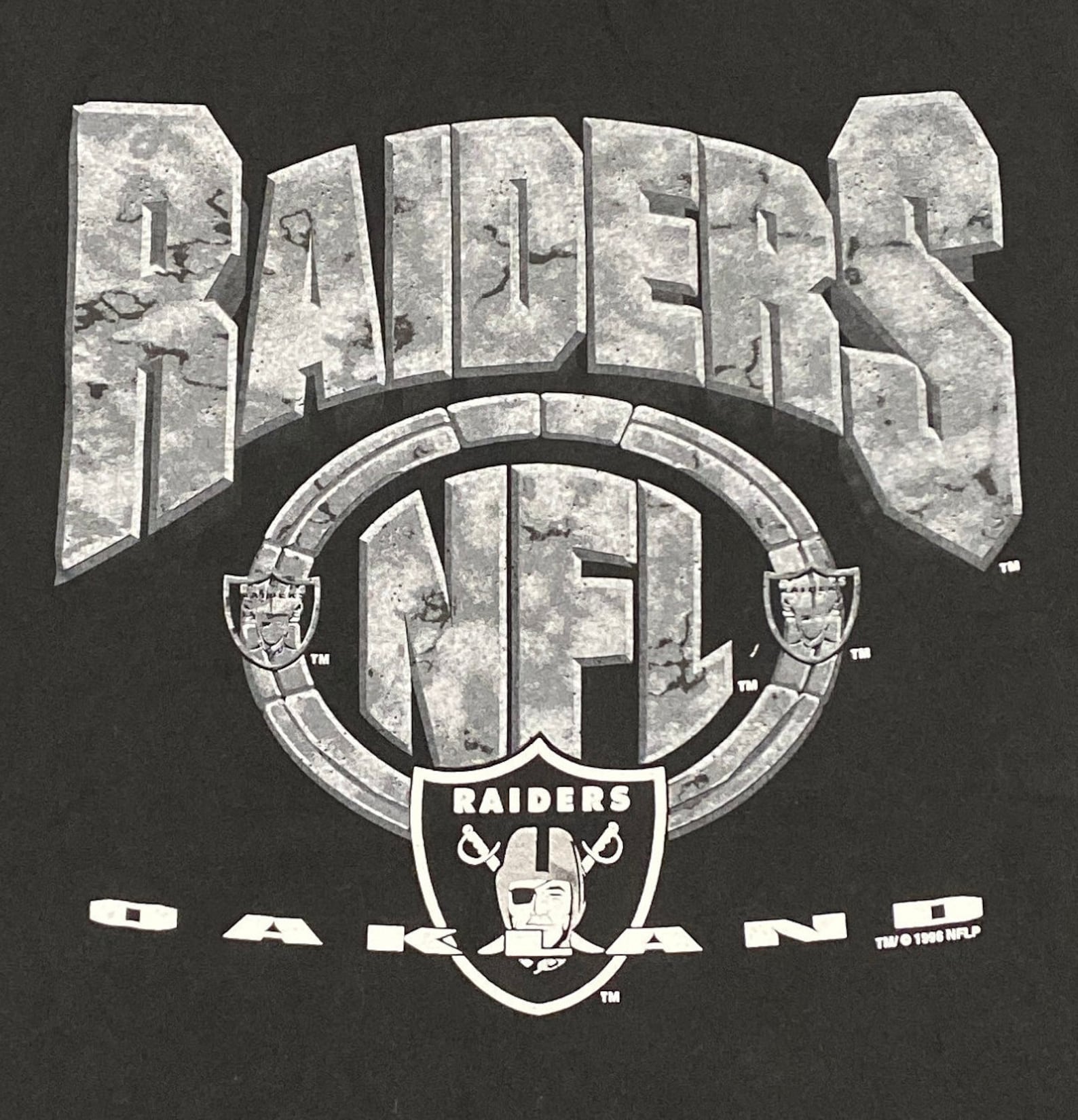 Vintage Oakland Raiders 1996 T Shirt Tee Logo 7 Made USA Size | Etsy