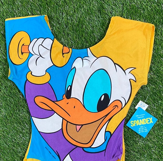 Vintage Donald Duck Spandex Swimsuit Mickeys Workout … - Gem
