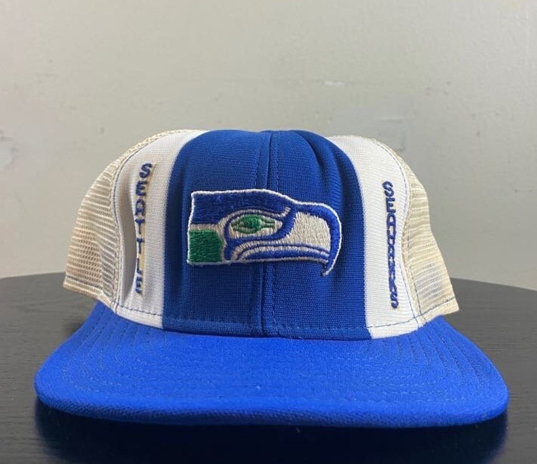 Vintage Seattle Seahawks Snapback Hat AJD Made Usa OSFA NFL Football ...