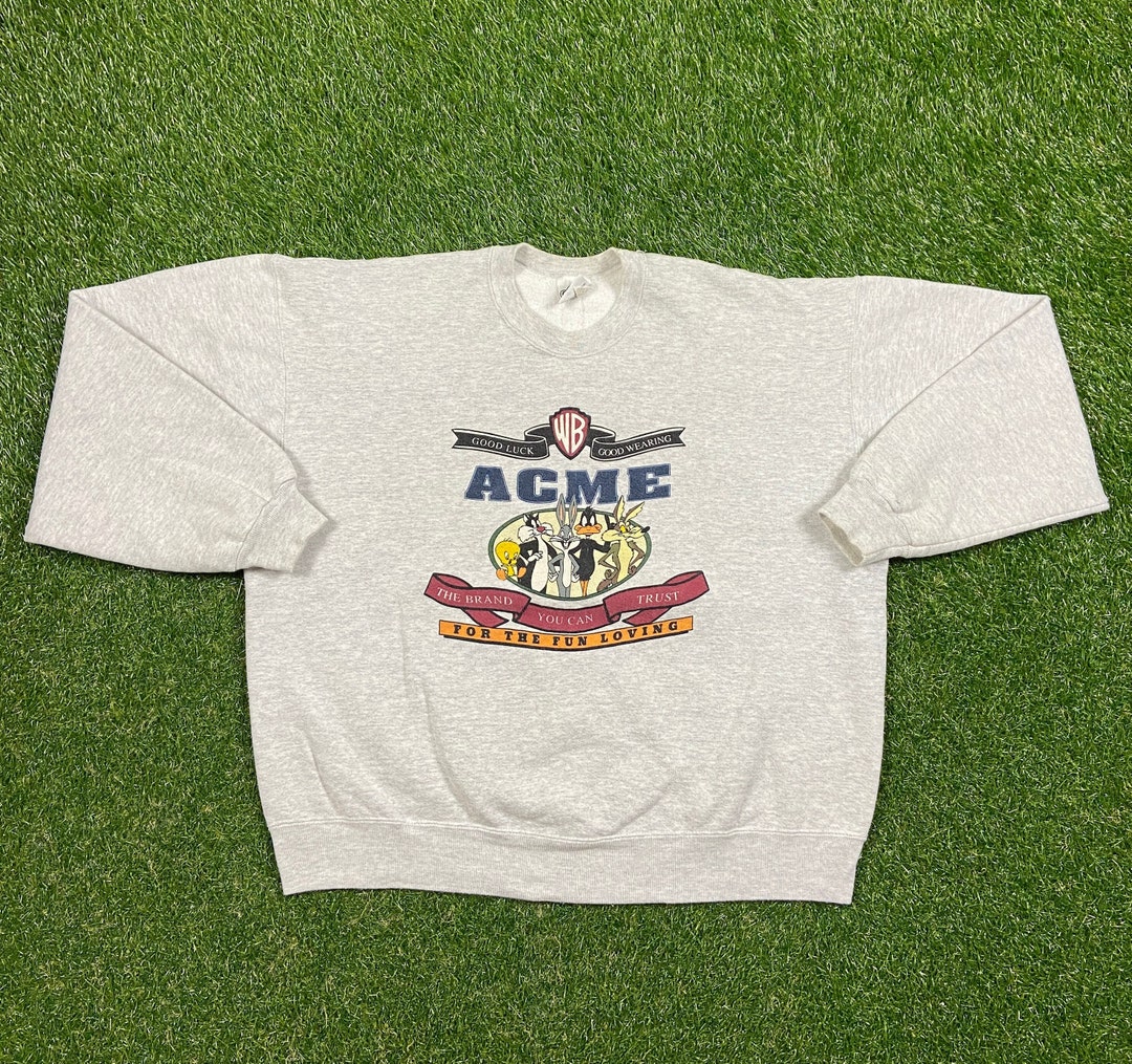 Vintage Looney Tunes Crewneck Sweatshirt Acme Clothing Made USA Xtra ...