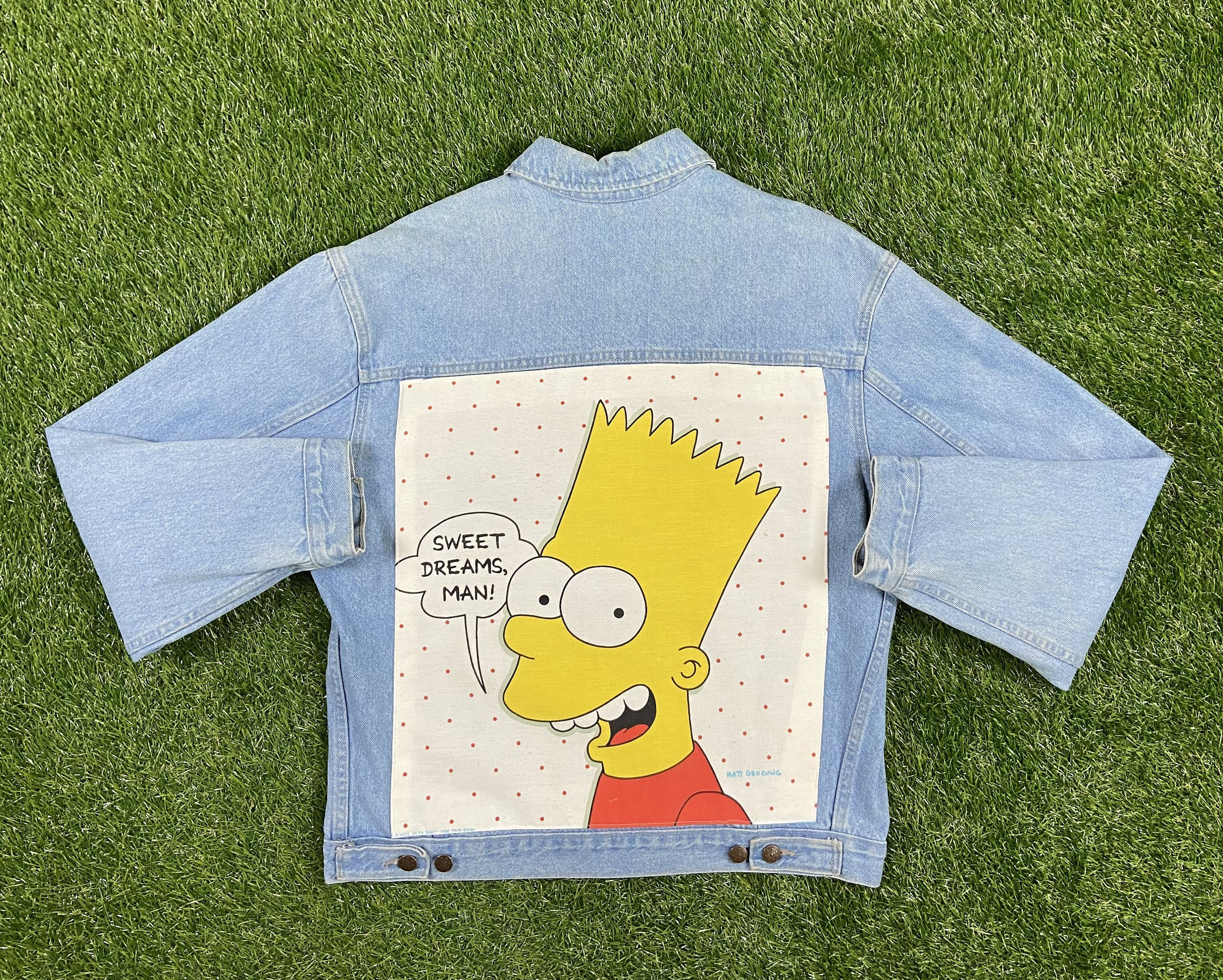 Vintage Bart Simpson Jean Jacket The Simpsons Size Large Made in USA ...