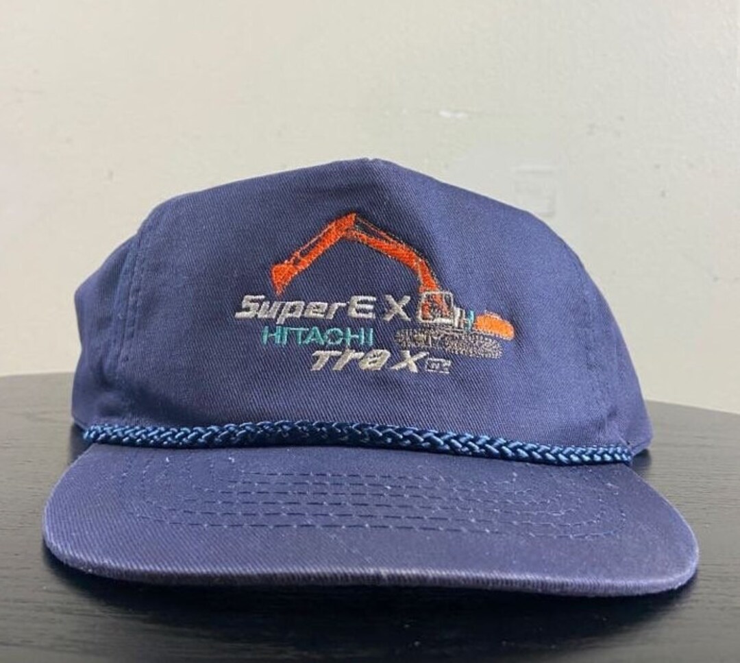 Vintage Super Ex Hitachi Trax Snapback Hat KC Caps OSFA Construction ...
