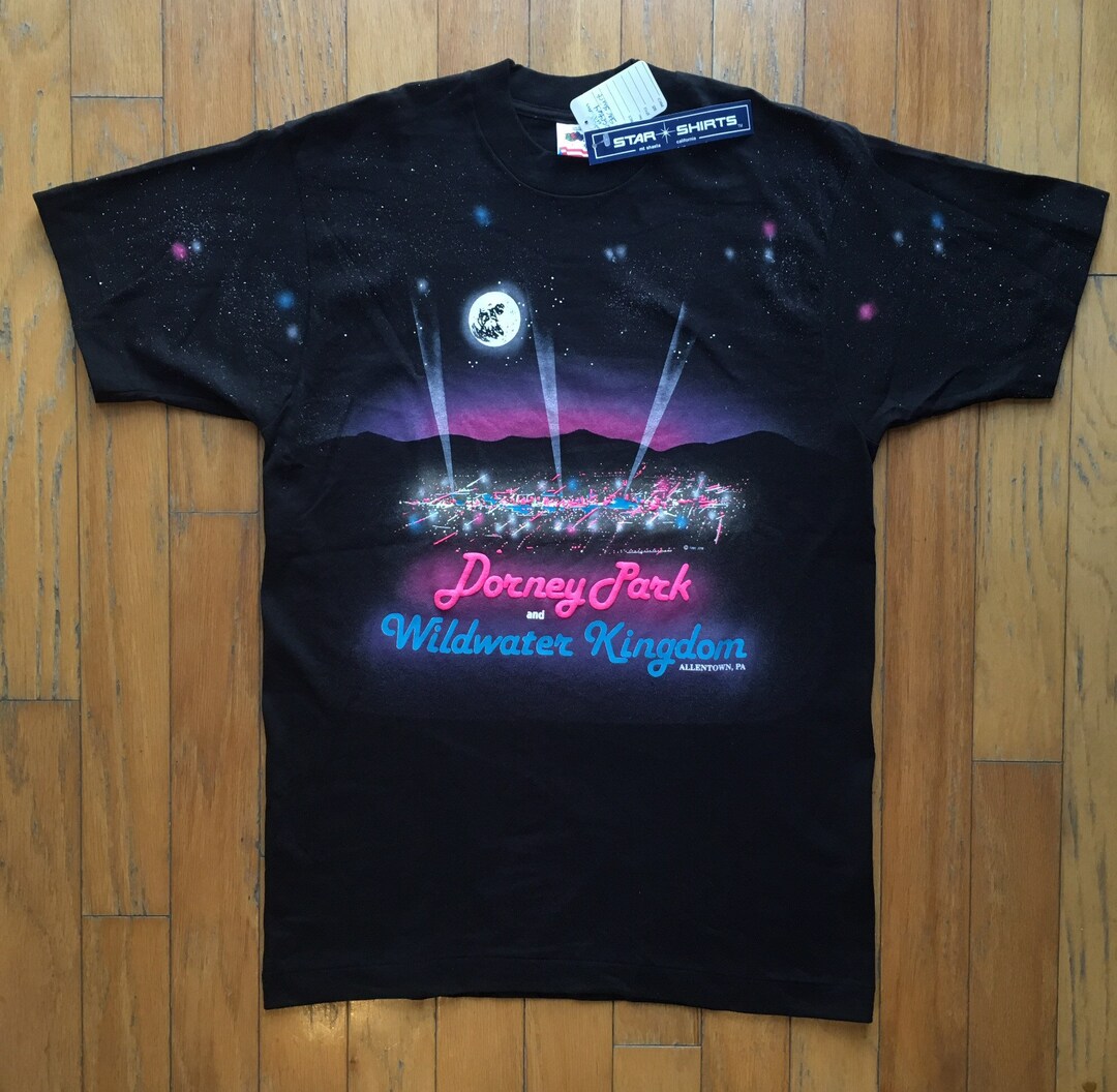 Vintage Dorney Park Large Star Shirts Unique Handmade Reto Made In Usa