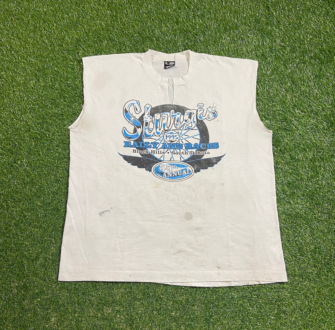 Vintage Sturgis 1995 Rally & Races T Shirt Tee Made USA Size Xtra Large ...