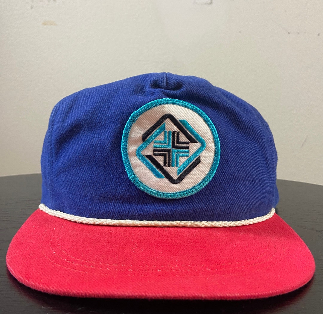 Vintage Blue and Red Snapback Hat OSFA 1980s 80s Rope Original - Etsy