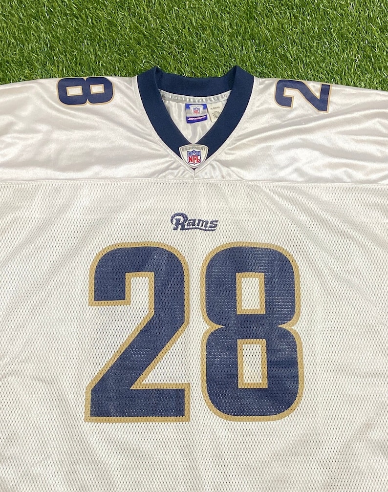 Vintage St Louis Rams Marshall Faulk #28 Jersey Reebok Size Xtra Large ...