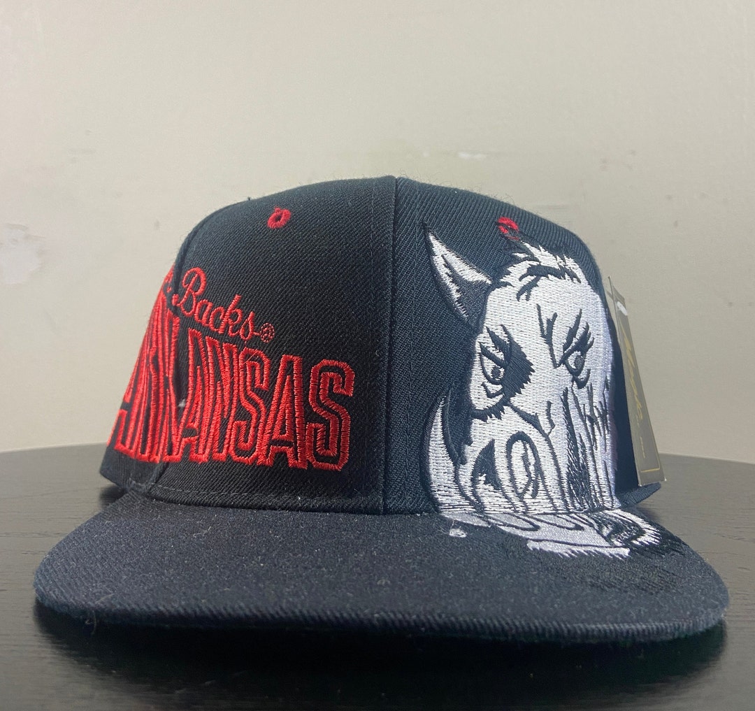 Vintage University of Arkansas Razorbacks Snapback Hat Magic OSFA NCAA ...