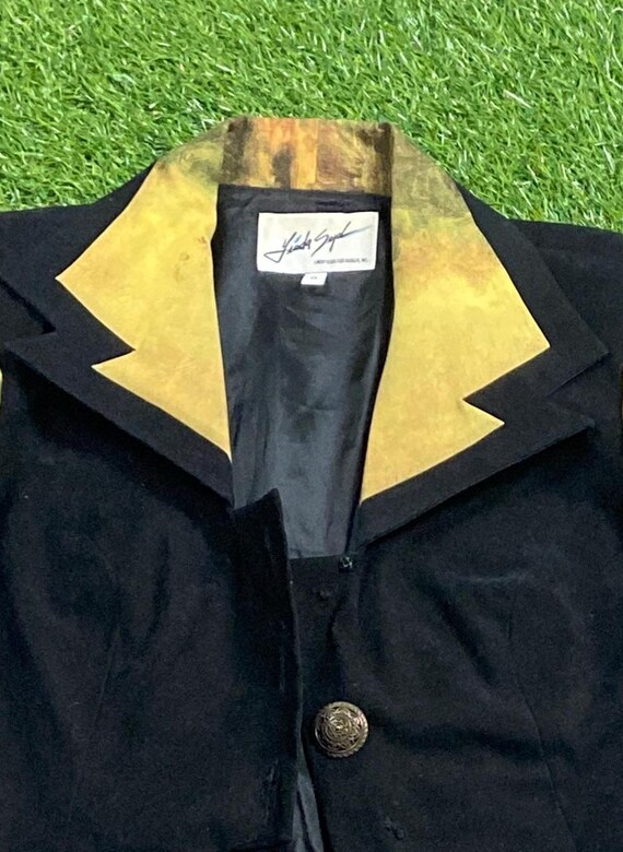 Vintage Wacky Fun Art Blazer Mona Lisa Jacket Button … - Gem
