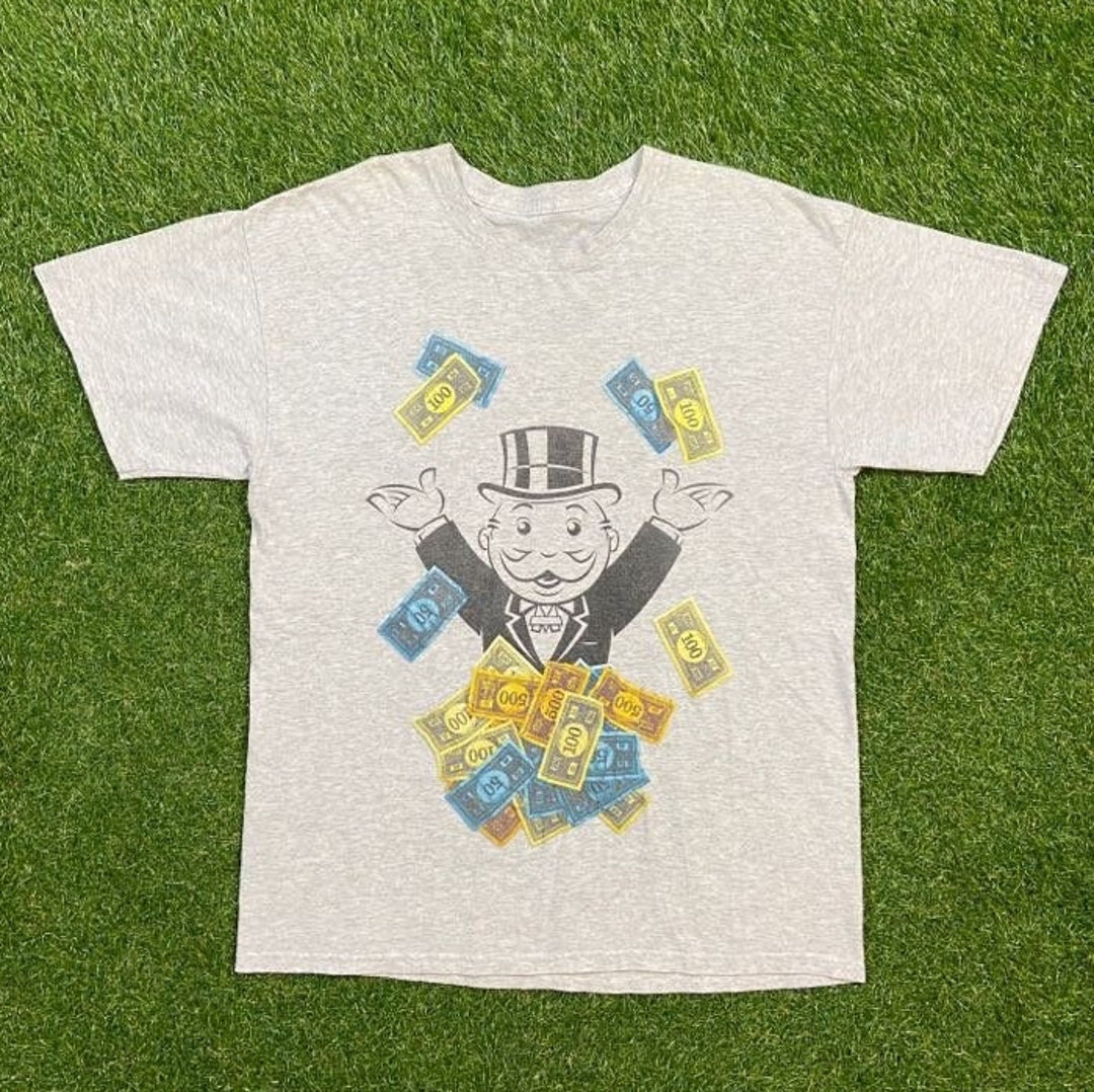 Vintage Monopoly T Shirt Tee Size Medium M Classic Board Game Money ...