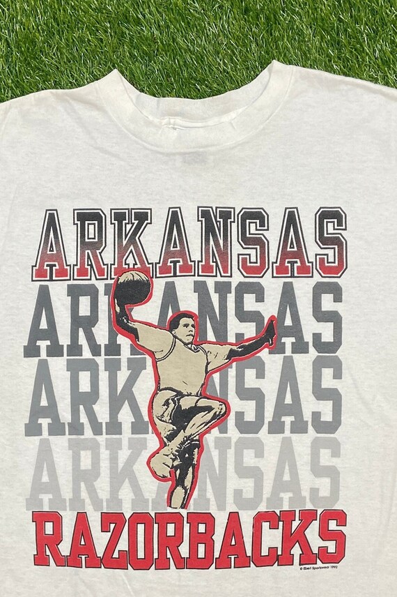Vintage Arkansas Razorback T Shirt Tee Ebert Made USA… - Gem