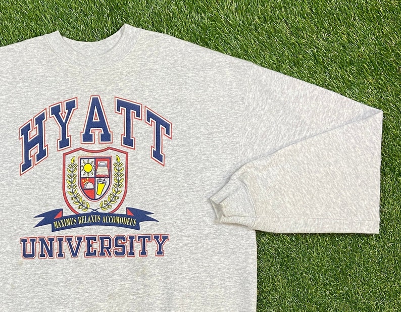 Vintage Hyatt University Crewneck Sweatshirt Hanes Size XXL 2XL Maximus ...