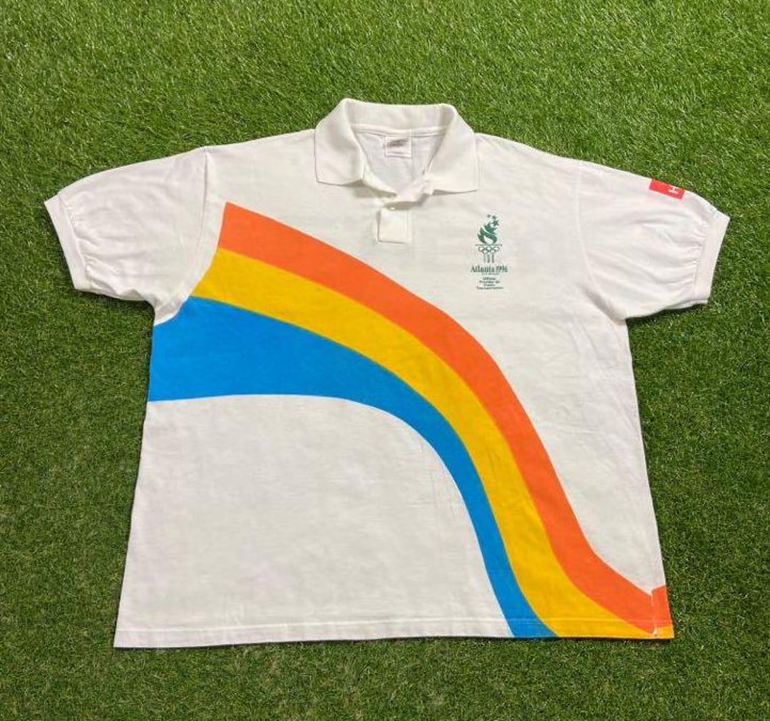 Vintage 1996 Olympics Atlanta USA Polo Shirt Hanes Made Usa Size Xtra ...