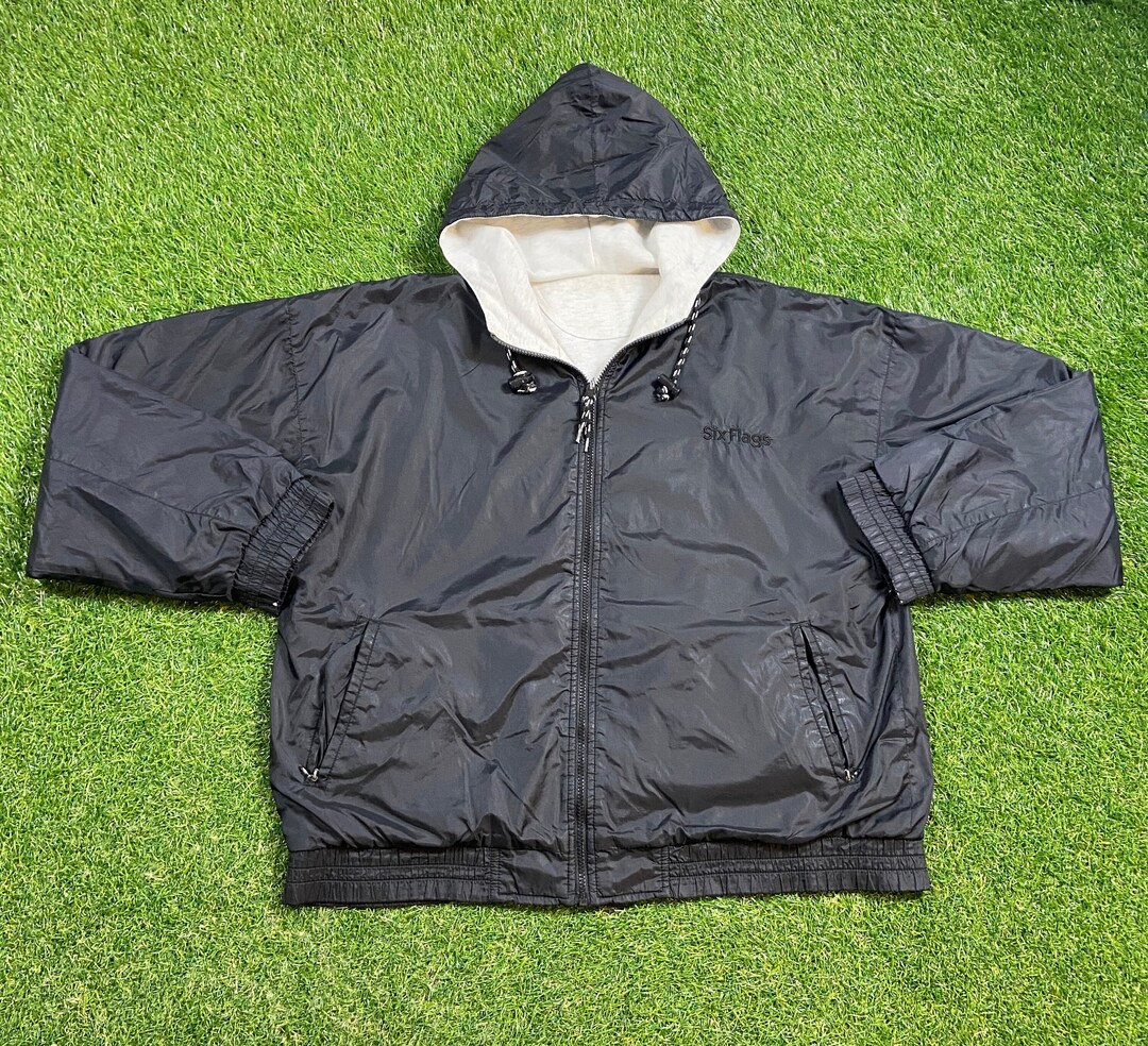 Vintage Six Flags Taz Reversible Jacket Size Medium M Theme Park ...