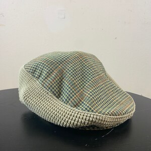 Vintage Plain Green Cuffley Cap Ascot Hat Size Small / Medium Cabbie ...