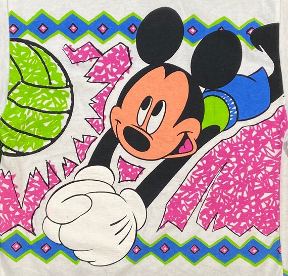 Vintage Mickey Mouse Volleyball T Shirt Shorts Set Mi… - Gem