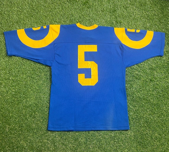 Vintage Los Angeles Rams Jersey Sand Knit Made USA Si… - Gem