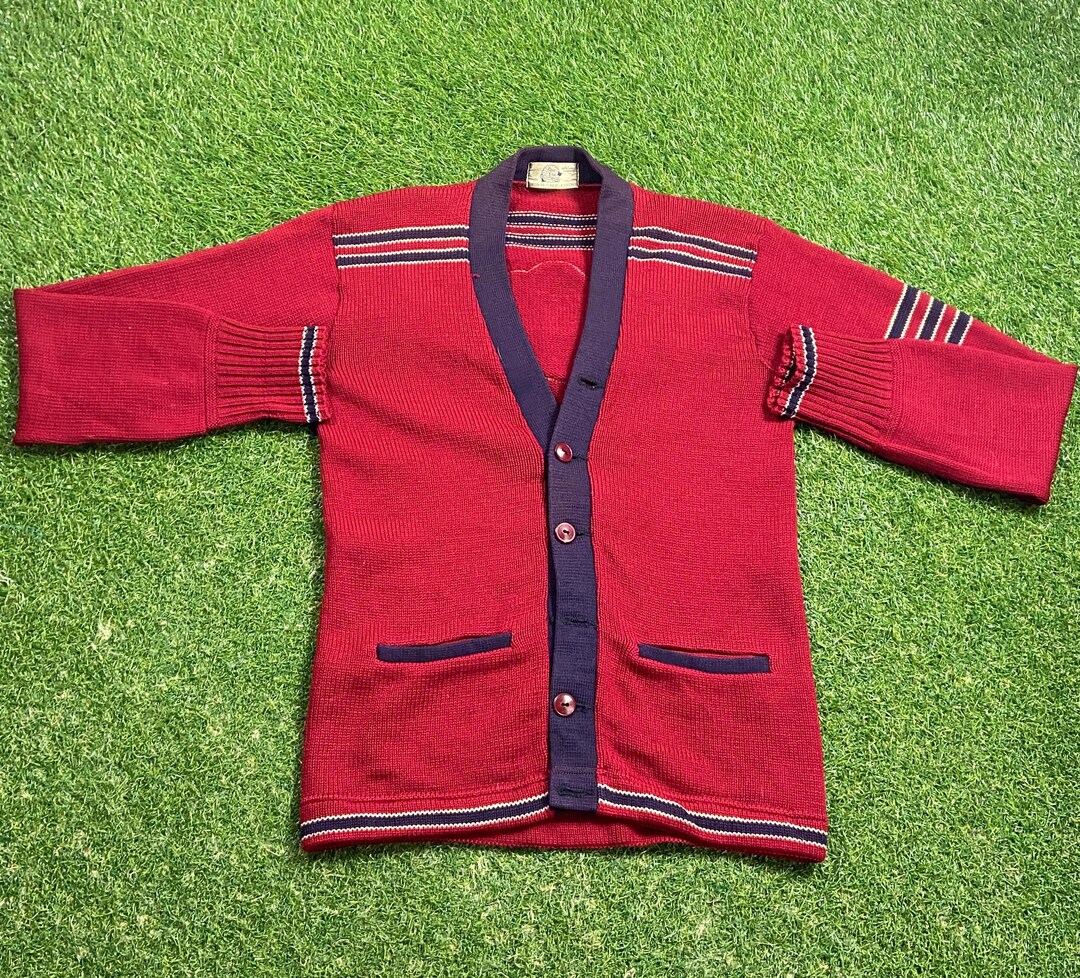 Vintage St Rita High School Cardigan Wool Sweater New Era Sportswear ...