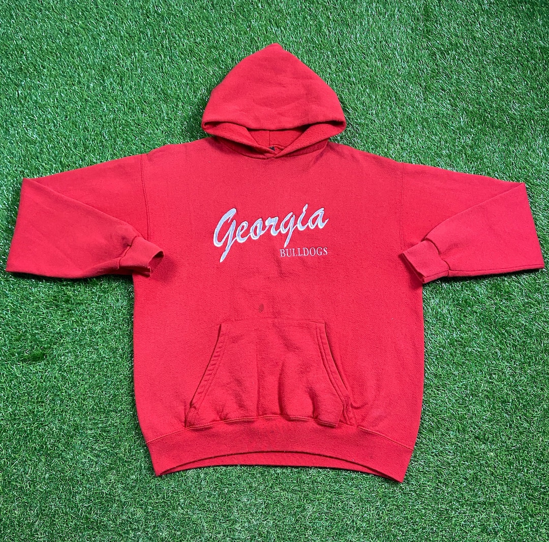 Vintage University of Georgia Bulldogs Hoodie Sweatshirt Made USA Size ...