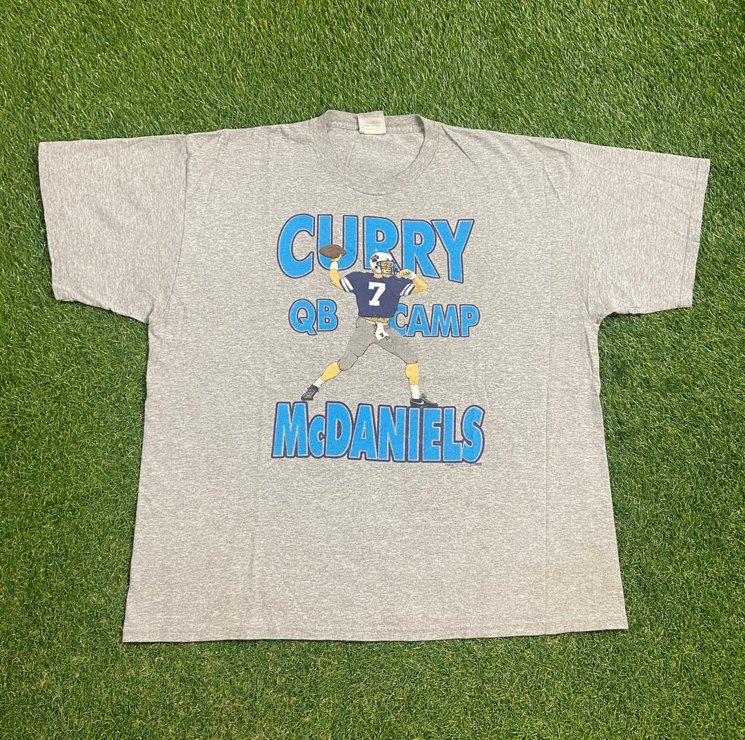 Vintage Curry Mcdaniels QB Camp T Shirt Tee Nik Made Usa Size Xtra ...