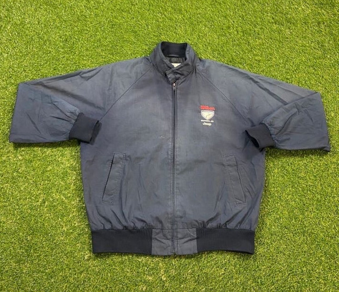 Vintage Eagle Jeep Windbreaker Jacket Wilson Size Large L Truck Car ...