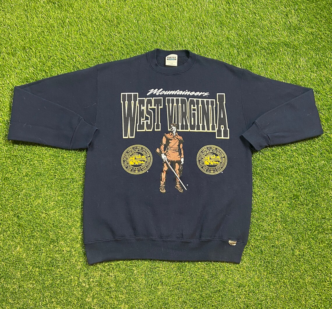 Vintage West Virginia University Crewneck Sweatshirt Tultex Made USA ...