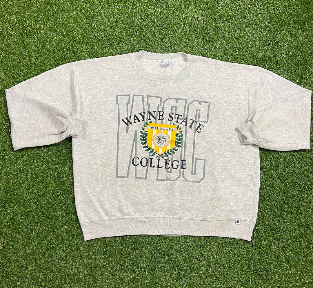 Vintage Wayne State University Crewneck Sweatshirt Made USA Size XXL ...